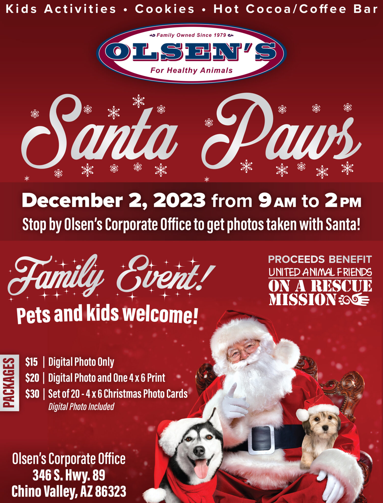 Santa Paws at Olsen's for Healthy Animals | United Animal Friends